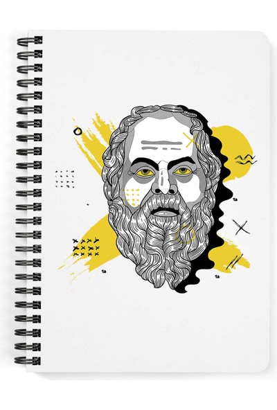 Astak Sokrates Baskılı Ahşap Kapaklı Defter 15X20 cm DFT903