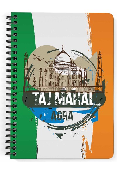 Astak Taç Mahal Baskılı Ahşap Kapaklı Defter 15X20 cm DFT4702