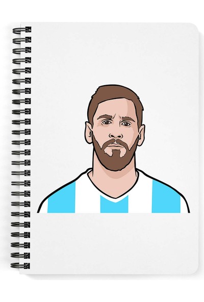 Astak Linoel Messi Baskılı Ahşap Kapaklı Defter 15X20 cm DFT1252