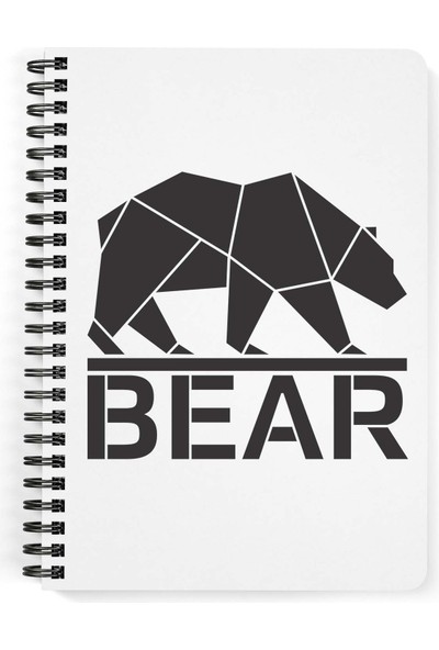 Bear Baskılı Ahşap Kapaklı Defter 15X20 cm DFT856 Bear Baskılı Ahşap Kapaklı Defter 15X20 cm DFT856
