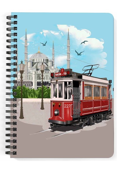 Astak Istanbul Baskılı Ahşap Kapaklı Defter 15X20 cm DFT4013