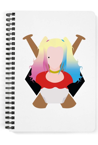 Harley Queen Baskılı Ahşap Kapaklı Defter 15X20 cm DFT1117 Harley Queen Baskılı Ahşap Kapaklı Defter 15X20 cm DFT1117
