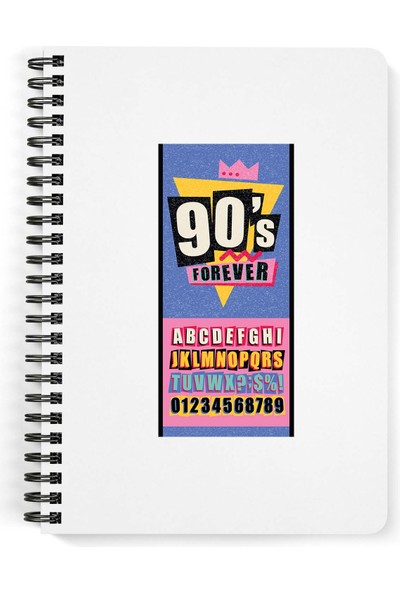 Astak 90'lar Baskılı Ahşap Kapaklı Defter 15X20 cm DFT494