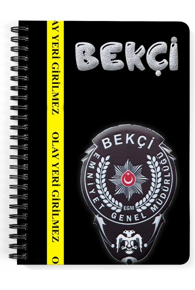 Bekçi Baskılı Ahşap Kapaklı Defter 15X20 cm DFT5477