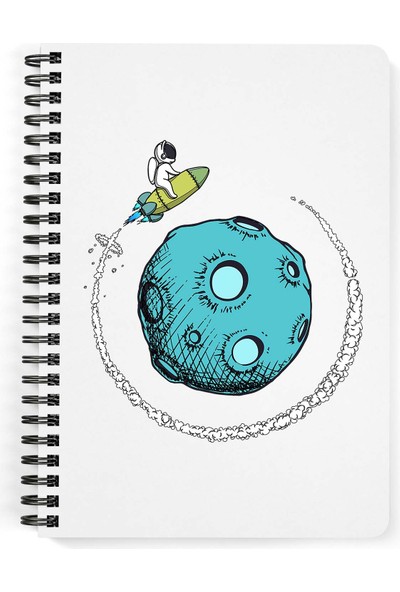 Astak Ay Turu Baskılı Ahşap Kapaklı Defter 15X20 cm DFT1920