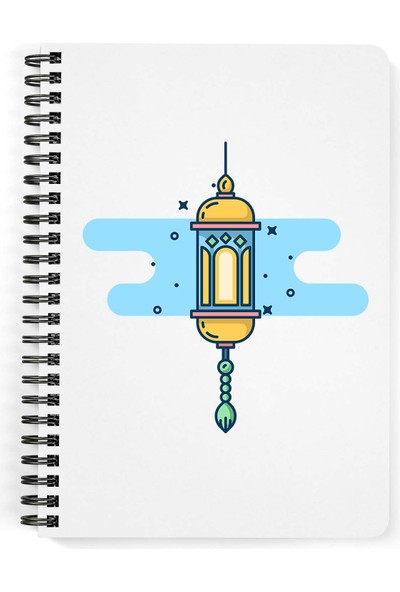 Gaz Lambası Baskılı Ahşap Kapaklı Defter 15X20 cm DFT721