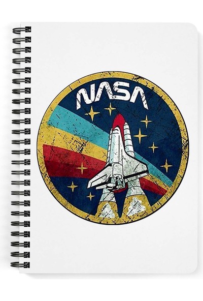 Nasa Baskılı Ahşap Kapaklı Defter 15X20 cm DFT5935