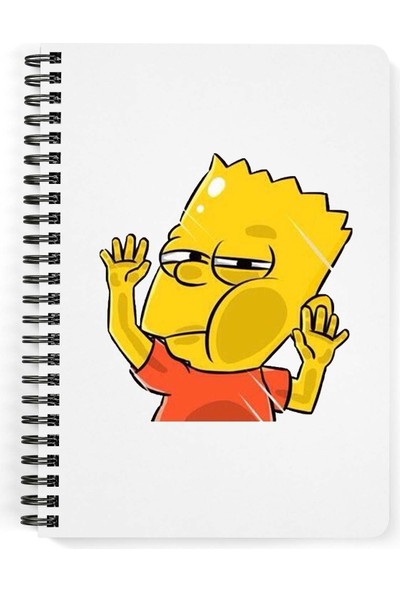 Simpson Baskılı Ahşap Kapaklı Defter 15X20 cm DFT5857