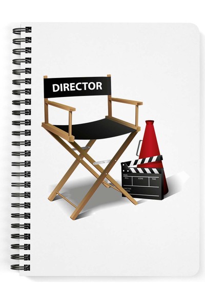 Yönetmen Sandalyesi Baskılı Ahşap Kapaklı Defter 15X20 cm DFT1072 Yönetmen Sandalyesi Baskılı Ahşap Kapaklı Defter 15X20 cm DFT1072