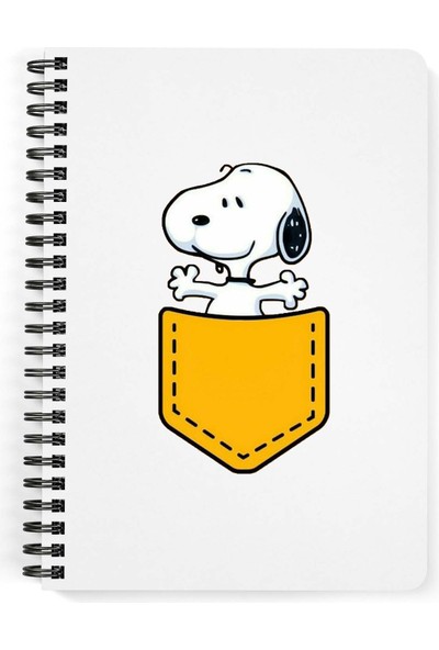 Snoopy Baskılı Ahşap Kapaklı Defter 15X20 cm DFT5815