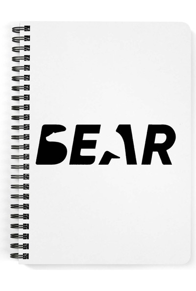 Bear Baskılı Ahşap Kapaklı Defter 15X20 cm DFT5975 Bear Baskılı Ahşap Kapaklı Defter 15X20 cm DFT5975