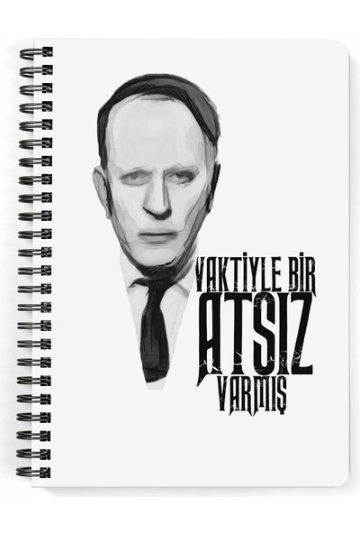 Atsız Baskılı Ahşap Kapaklı Defter 15X20 cm DFT5508