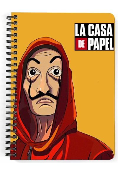 La Casa De Papel Baskılı Ahşap Kapaklı Defter 15X20 cm DFT4296 La Casa De Papel Baskılı Ahşap Kapaklı Defter 15X20 cm DFT4296