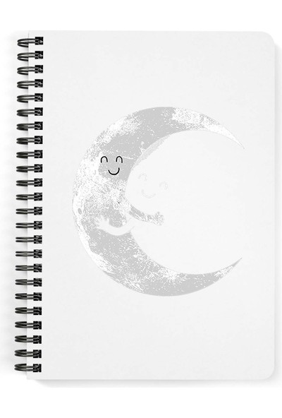 Astak Ay Tutulması Baskılı Ahşap Kapaklı Defter 15X20 cm DFT1966