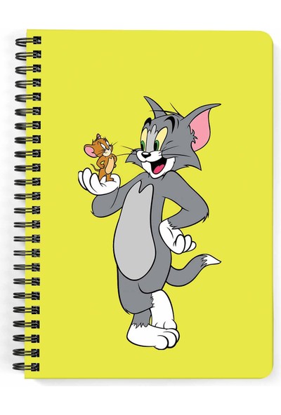 Tom ve Jerry Baskılı Ahşap Kapaklı Defter 15X20 cm DFT5086
