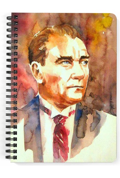 Atatürk Baskılı Ahşap Kapaklı Defter 15X20 cm DFT5612
