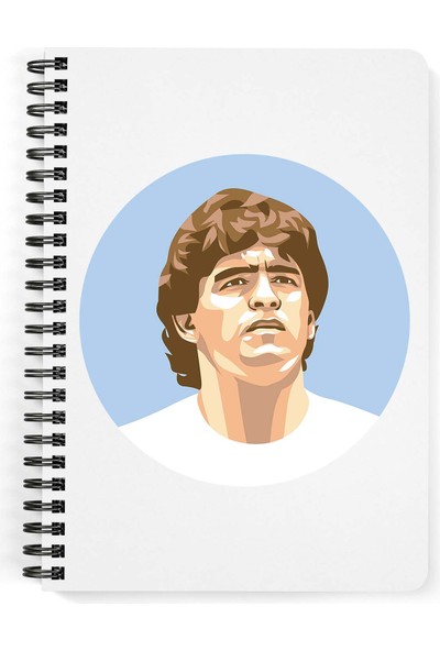 Astak Maradona Baskılı Ahşap Kapaklı Defter 15X20 cm DFT1241