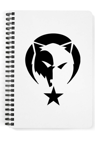 Bozkurt Baskılı Ahşap Kapaklı Defter 15X20 cm DFT1478 Bozkurt Baskılı Ahşap Kapaklı Defter 15X20 cm DFT1478