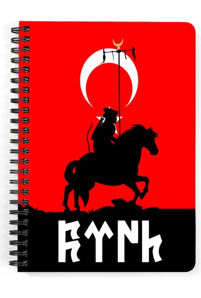 Kürşad Göktürkçe Baskılı Ahşap Kapaklı Defter 15X20 cm DFT5695 Kürşad Göktürkçe Baskılı Ahşap Kapaklı Defter 15X20 cm DFT5695