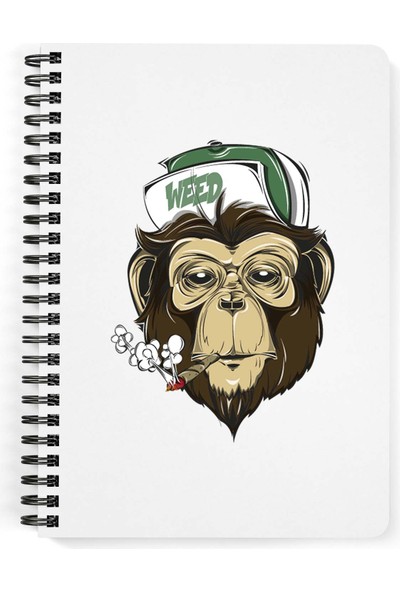 Rapçi Maymun Baskılı Ahşap Kapaklı Defter 15X20 cm DFT1626 Rapçi Maymun Baskılı Ahşap Kapaklı Defter 15X20 cm DFT1626