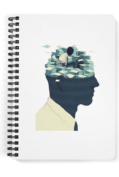 Düşünce Havuzu Baskılı Ahşap Kapaklı Defter 15X20 cm DFT234