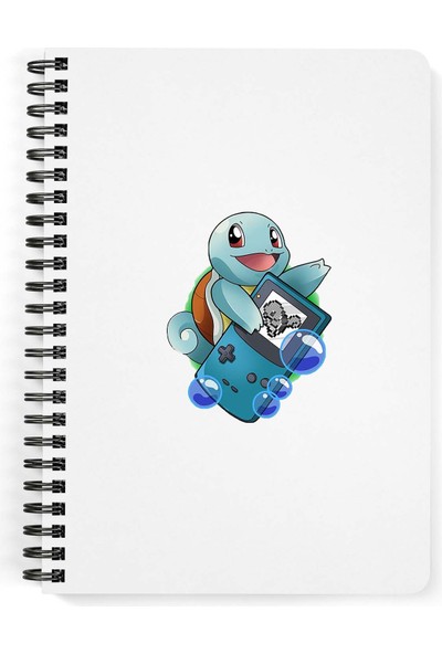 Squirtle Pokemon Baskılı Ahşap Kapaklı Defter 15X20 cm DFT1050