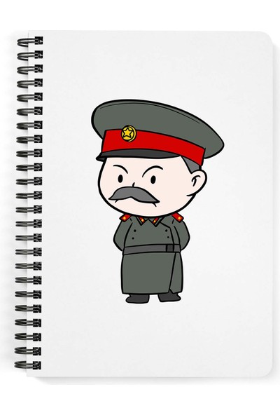 Stalin Baskılı Ahşap Kapaklı Defter 15X20 cm DFT955 Stalin Baskılı Ahşap Kapaklı Defter 15X20 cm DFT955