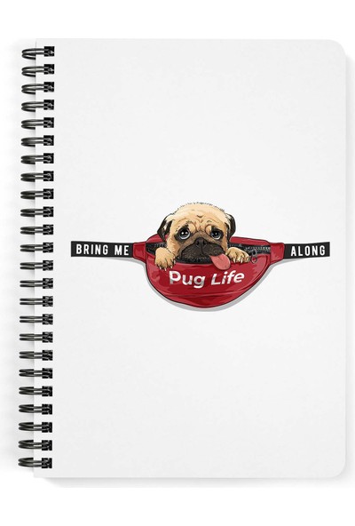 Dog Life Baskılı Ahşap Kapaklı Defter 15X20 cm DFT864