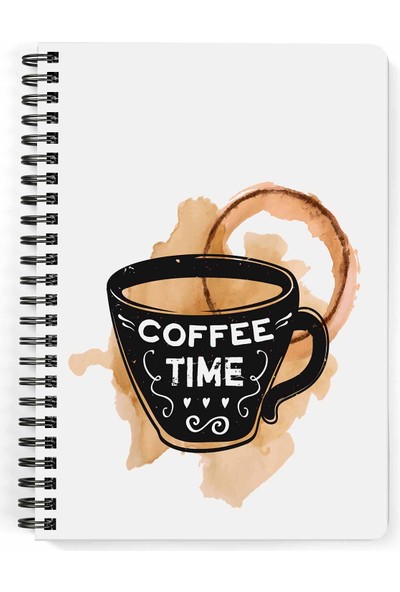 Coffee Time Baskılı Ahşap Kapaklı Defter 15X20 cm DFT5204 Coffee Time Baskılı Ahşap Kapaklı Defter 15X20 cm DFT5204