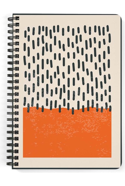 Astak Geometrik Baskılı Ahşap Kapaklı Defter 15X20 cm DFT654