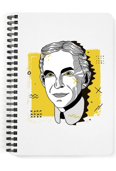 Astak Henry Ford Baskılı Ahşap Kapaklı Defter 15X20 cm DFT911