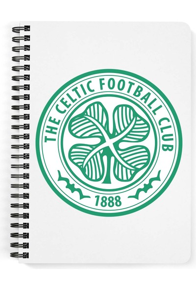 The Celtic Football Clup Baskılı Ahşap Kapaklı Defter 15X20 cm DFT1274