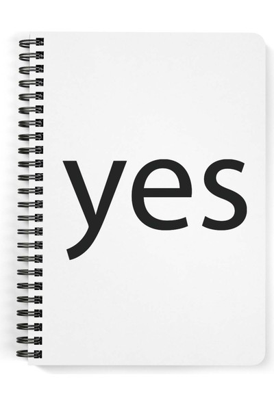 Yes Baskılı Ahşap Kapaklı Defter 15X20 cm DFT267