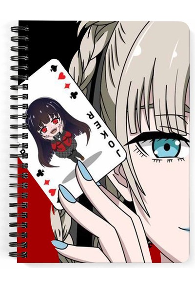 Kakegurui Baskılı Ahşap Kapaklı Defter 15X20 cm DFT3651