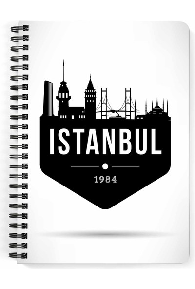 Istanbul Baskılı Ahşap Kapaklı Defter 15X20 cm DFT5433