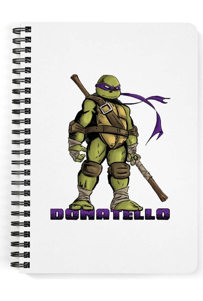 Astak Donatello Ninja Kaplumbağalar Baskılı Ahşap Kapaklı Defter 15X20 cm DFT6872