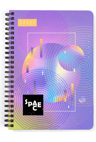 Astak Space Baskılı Ahşap Kapaklı Defter 15X20 cm DFT5143