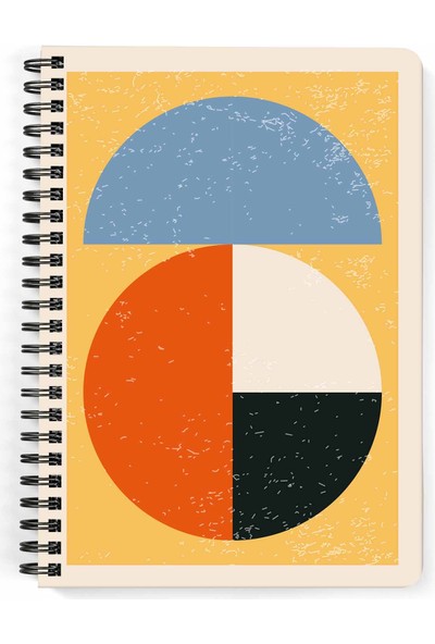 Şekiller Baskılı Ahşap Kapaklı Defter 15X20 cm DFT5247