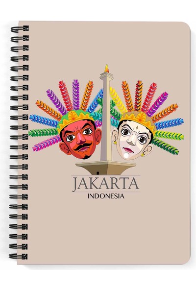 Jakarta Baskılı Ahşap Kapaklı Defter 15X20 cm DFT3943