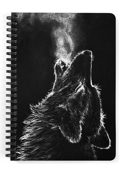 Uluyan Kurt Baskılı Ahşap Kapaklı Defter 15X20 cm DFT5401 Uluyan Kurt Baskılı Ahşap Kapaklı Defter 15X20 cm DFT5401