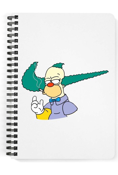 Simpson Baskılı Ahşap Kapaklı Defter 15X20 cm DFT6683