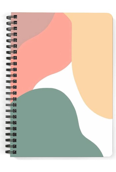 Astak Renkler Baskılı Ahşap Kapaklı Defter 15X20 cm DFT3578