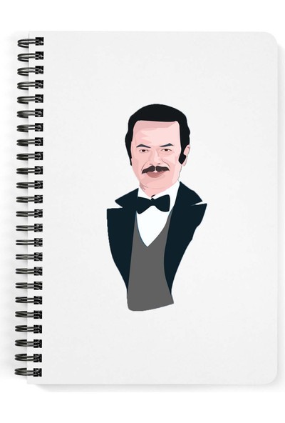 Orhan Gencebay Baskılı Ahşap Kapaklı Defter 15X20 cm DFT6745