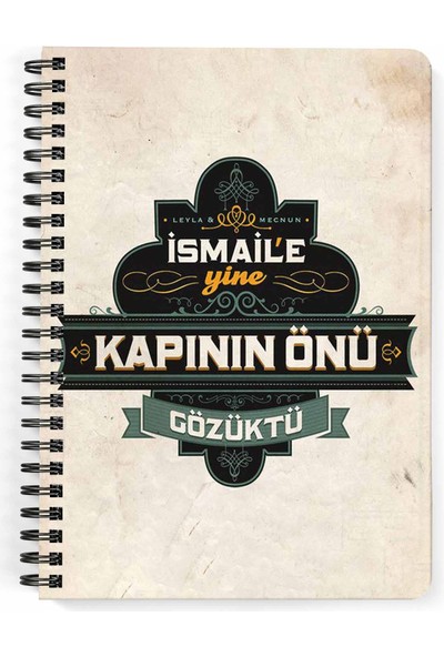 Leyla ile Mecnun Baskılı Ahşap Kapaklı Defter 15X20 cm DFT4995 Leyla ile Mecnun Baskılı Ahşap Kapaklı Defter 15X20 cm DFT4995
