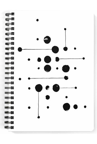Şekiller Baskılı Ahşap Kapaklı Defter 15X20 cm DFT3592