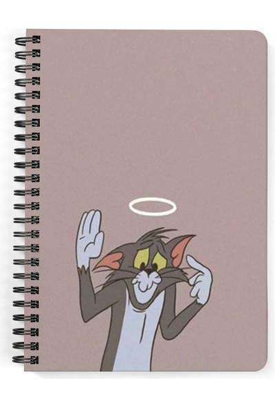 Astak Tom ve Jerry Baskılı Ahşap Kapaklı Defter 15X20 cm DFT3422