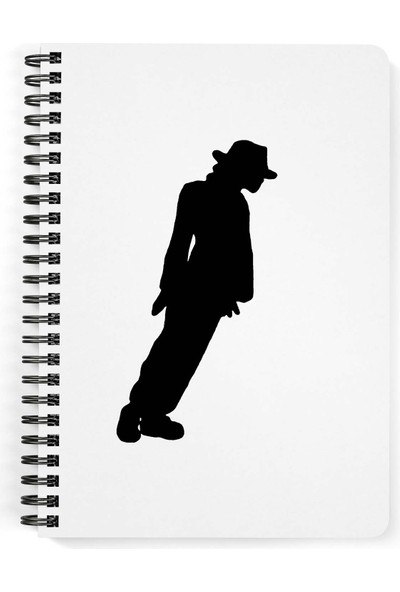 Michael Jackson Baskılı Ahşap Kapaklı Defter 15X20 cm DFT6438