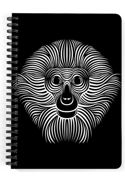 Maymun Baskılı Ahşap Kapaklı Defter 15X20 cm DFT3363 Maymun Baskılı Ahşap Kapaklı Defter 15X20 cm DFT3363