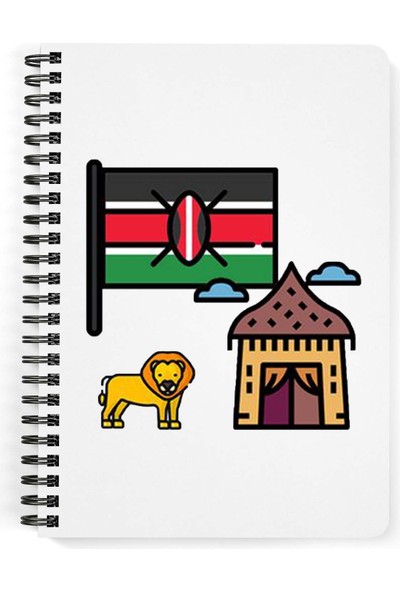 Afrika Baskılı Ahşap Kapaklı Defter 15X20 cm DFT6597