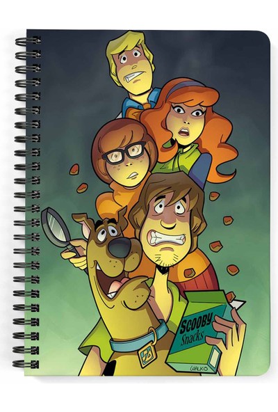 Scooby-Doo Baskılı Ahşap Kapaklı Defter 15X20 cm DFT3844